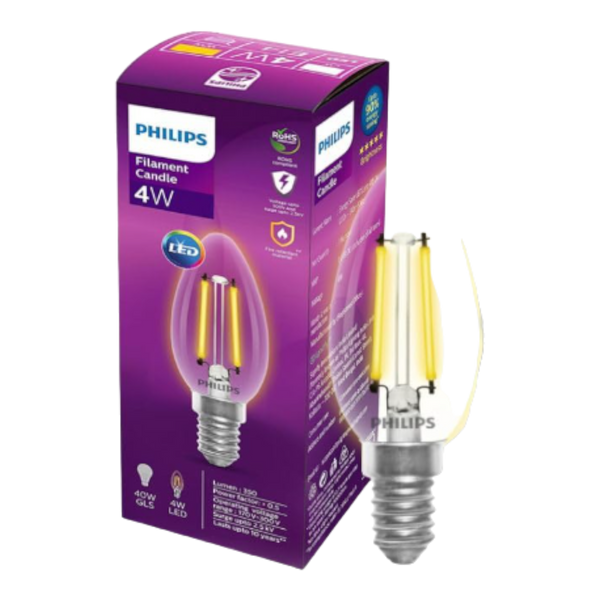 Buy Philips Filament LED Candle (E27 base) | Philips lighting – Philips lighting Online Store