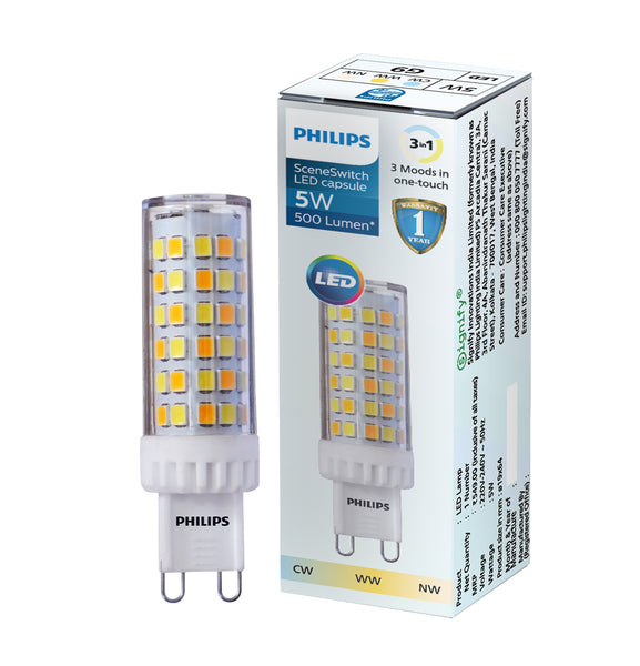 Buy Philips G9 LED bulbs | ideal for Chandeliers & Wall lights ...
