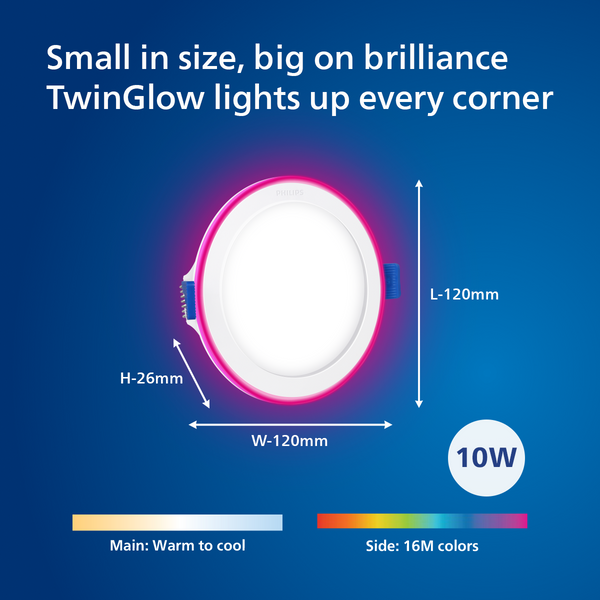 Philips Smart Twin Glow Wi-Fi LED Downlights – Philips lighting Online ...