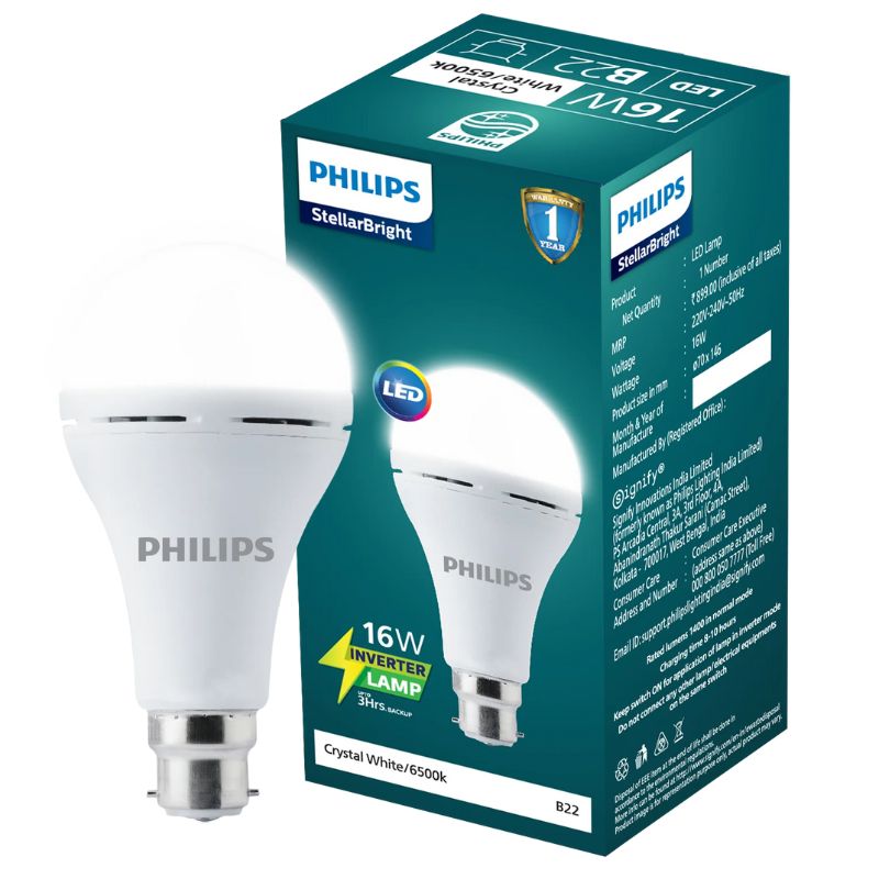 Philips Stellar Bright Emergency Inverter LED Bulb 16W Cool White B22 ...